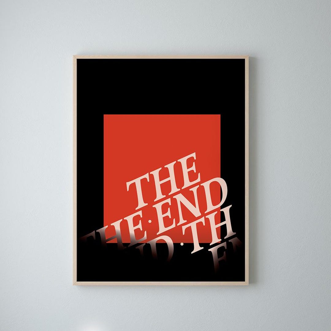 Typography Print, (the End) Type Print, Design Print, Modern Art Print ...