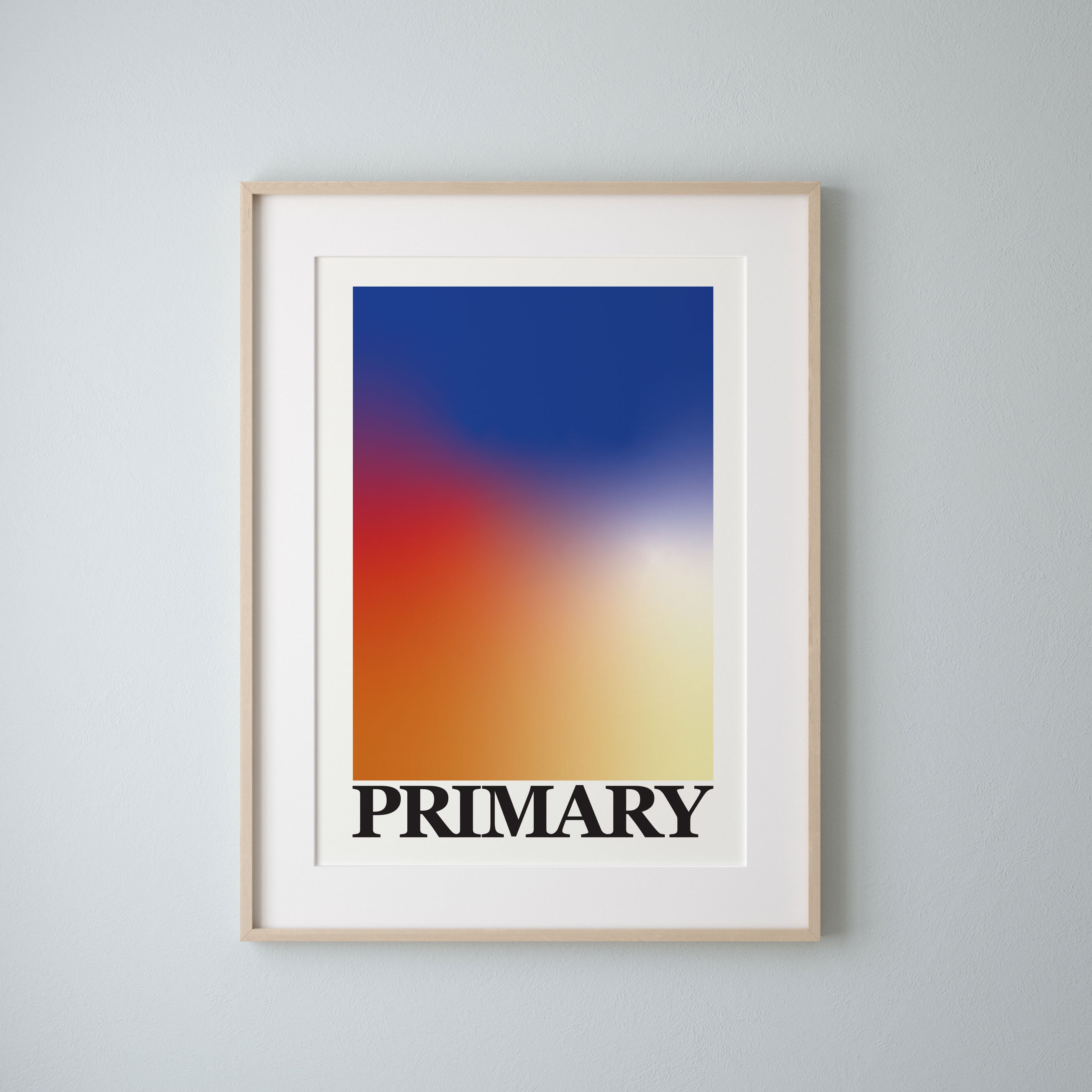 Primary Gradient Wall Art, Primary Colors, Contemporary Print - Etsy