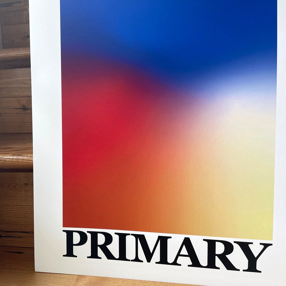 Primary Gradient Wall Art, Primary Colors, Contemporary Print - Etsy