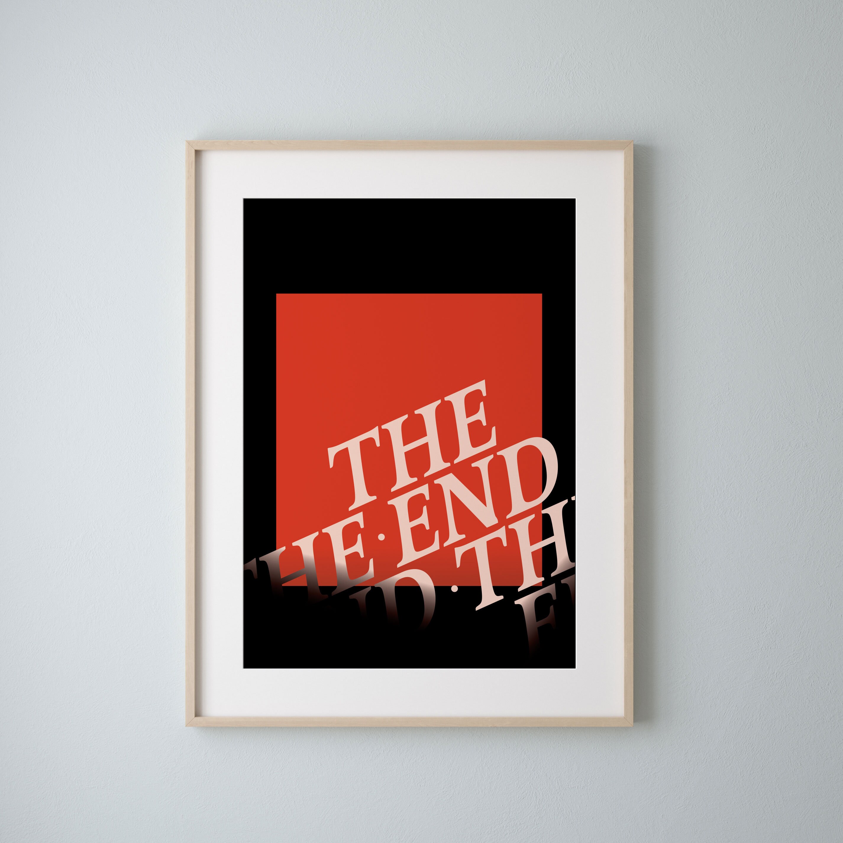 Typography Print, the End Type Print, Design Print, Modern Art Print ...