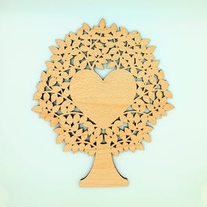 2-pack of Blank Pyrography 1-heart Family Tree Shape - Etsy