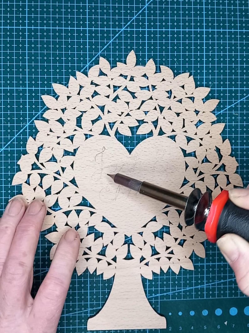 2-pack of Blank Pyrography 1-heart Family Tree Shape - Etsy