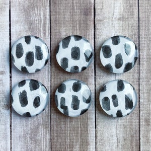 Brush Stroke Polka Dot Magnets - Set of 3 • 6 • 12 - Dalmatian Spots ...