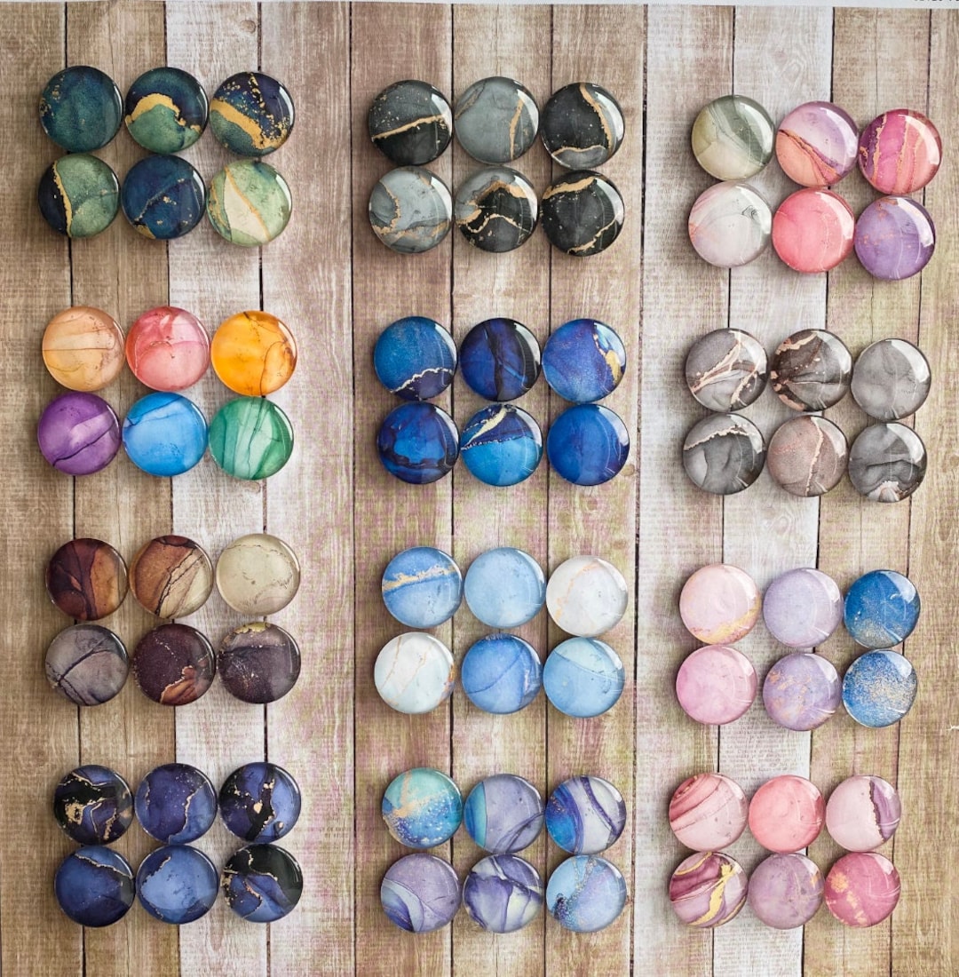 Alcohol Ink Abstract Magnets - Set of 6 - Art Magnets - Etsy