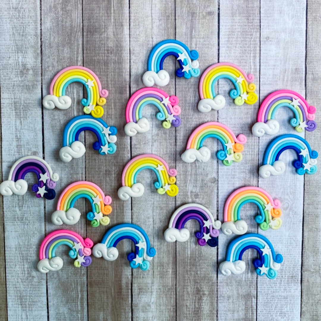 Clay Rainbow Magnets - Set of 2 or 3 - Cute Magnet - Home Decor - Etsy