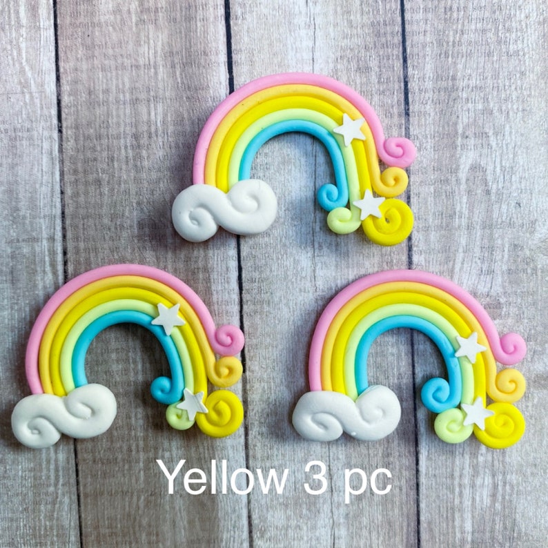 Clay Rainbow Magnets - Set of 2 or 3 - Cute Magnet - Home Decor - Etsy