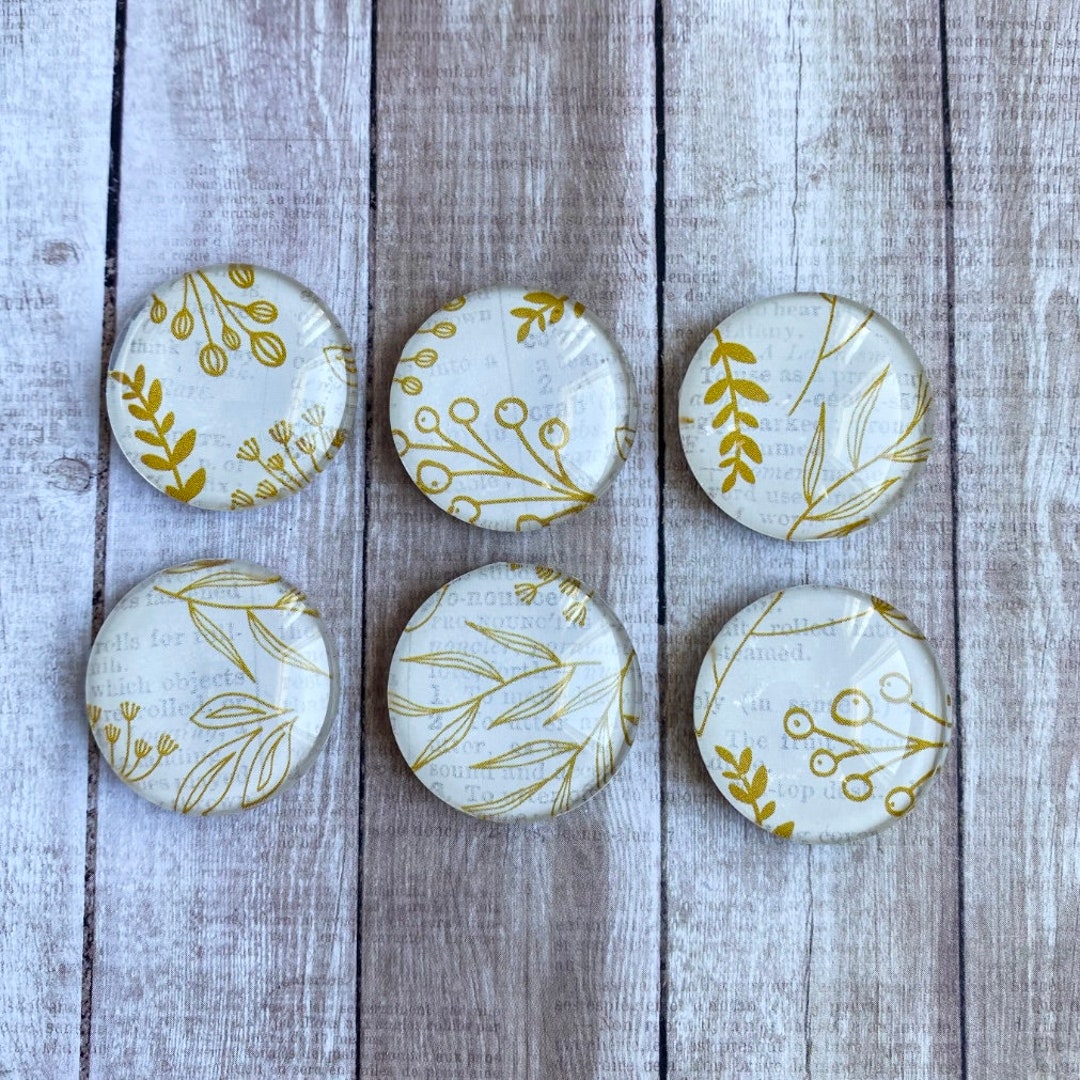 Floral Stem Magnets - Set of 3 • 6 • 12 - Home Decor - 1 Inch Magnets ...