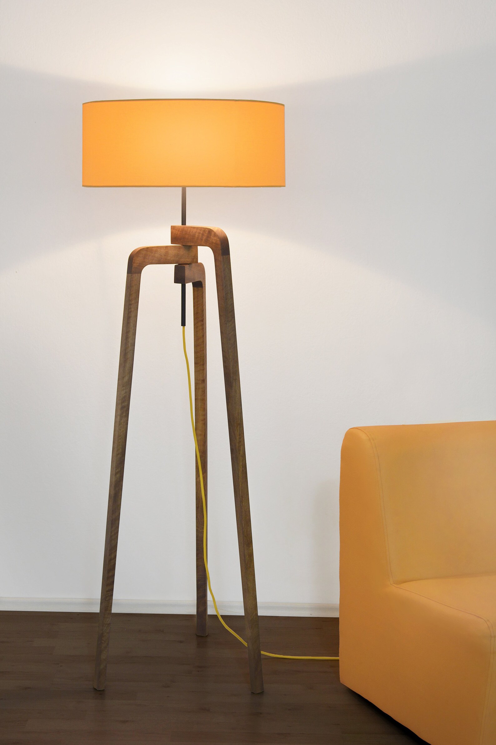 Tripod Lamp - Iris - Floor Lamp, Modern, Wooden - Etsy