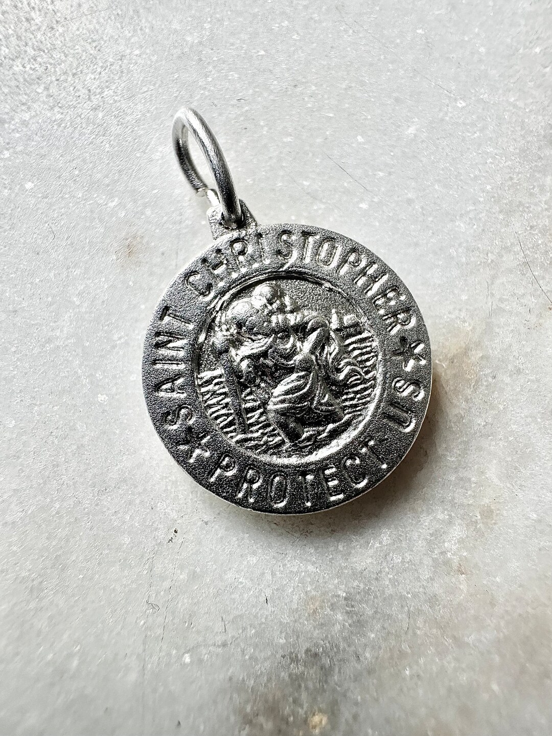 Vintage Silver St. Christopher Medallion, Silver Vintage Charms ...