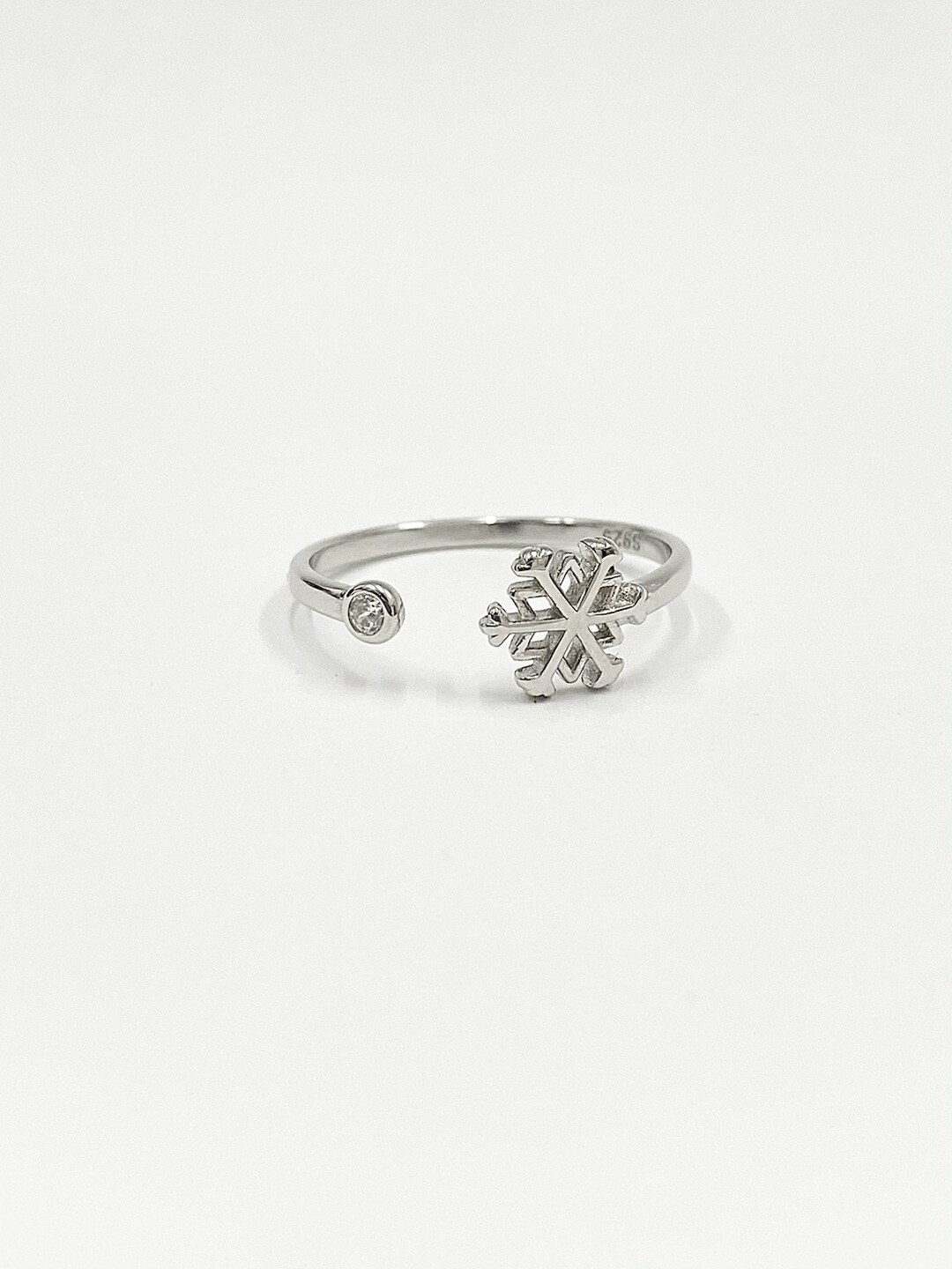 Sterling Silver Snowflake Ring, Silver Rings, Minimalist Jewellery ...