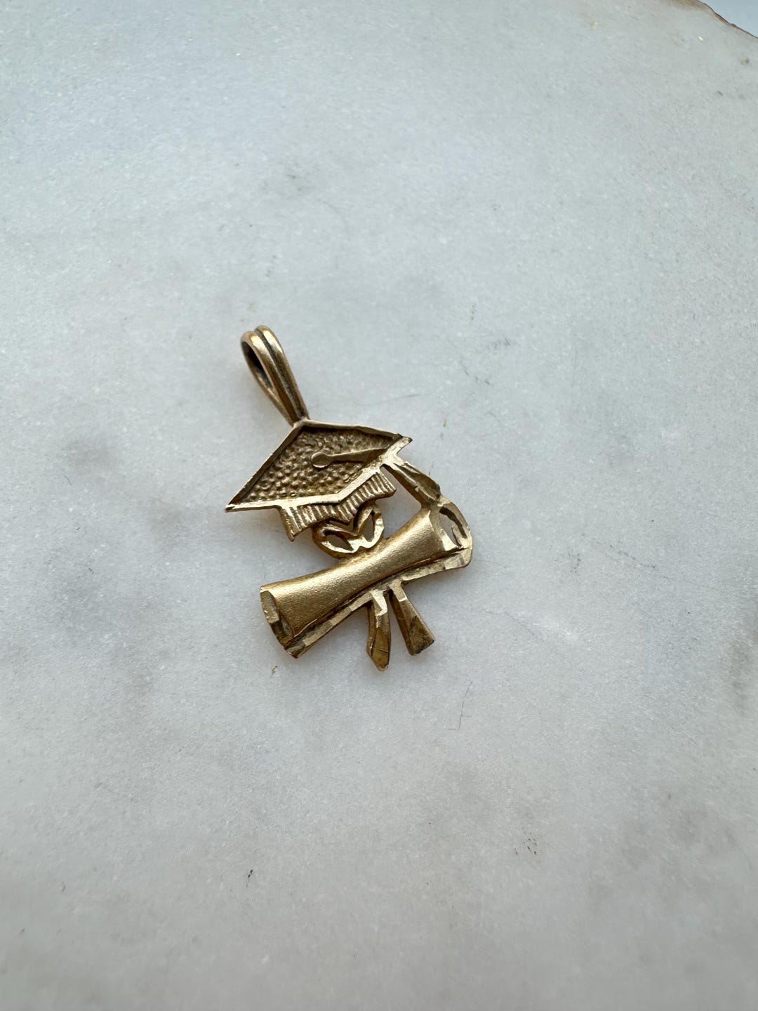 Vintage 10 Karat Grad Cap and Diploma Charm, Grad Charm, Vintage ...