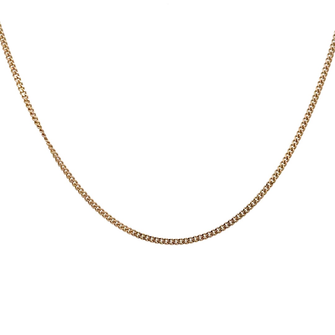 Vintage 10 Karat Gold 28" Flat Link Chain, 10 Karat Chain, Vintage Gold ...