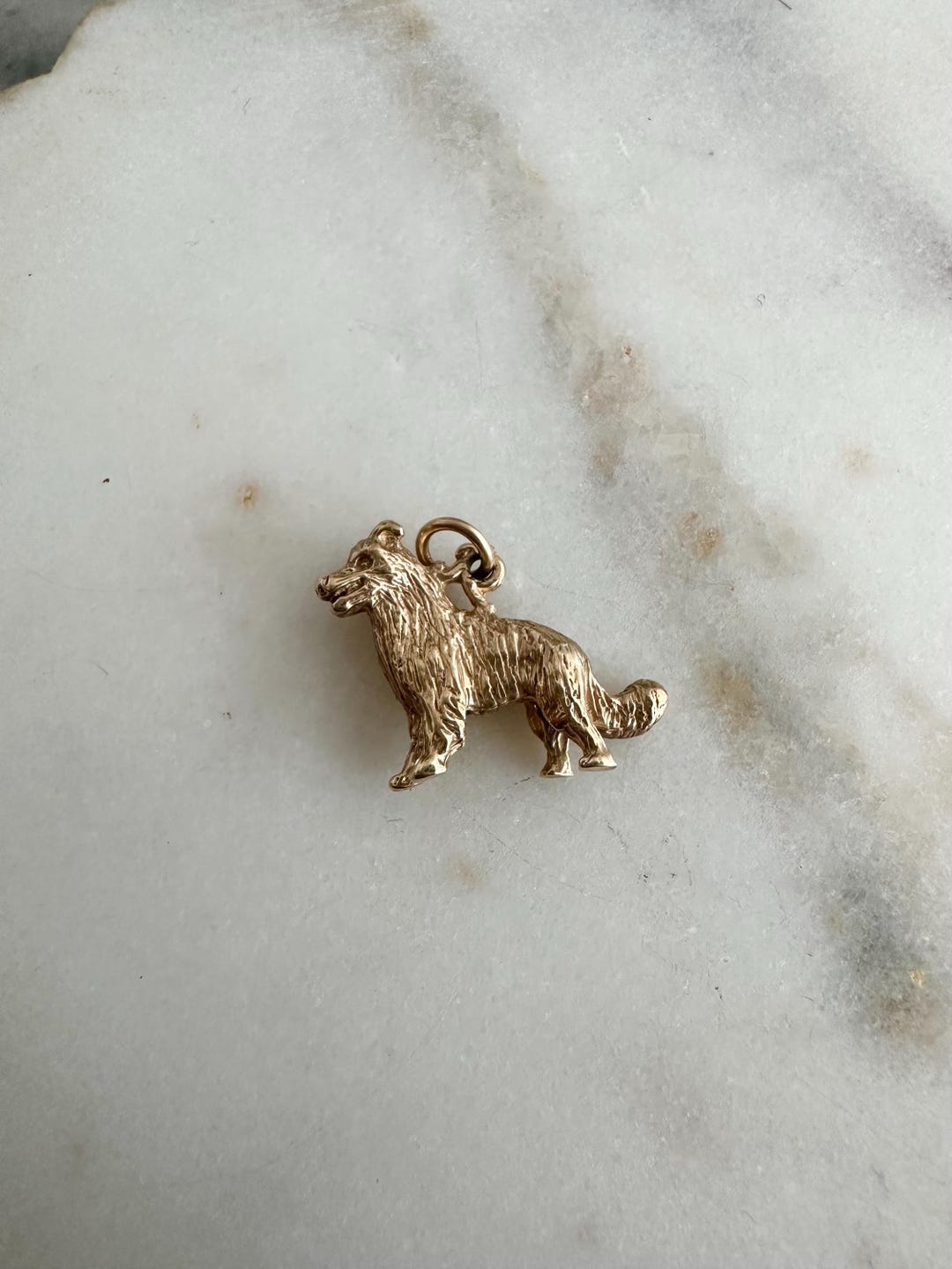 Vintage Border Collie Charm, Dog Charm, Vintage Gold, Vintage Charms ...