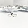 Sterling Silver Teardrop Bezel Wishbone Ring, Silver Ring, Silver Wishbone Ring, Sterling Silver ...