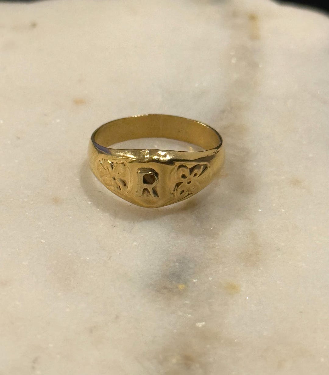 Vintage 18 Karat Yellow Gold Pinky Ring, Vintage Gold Ring, Vintage ...
