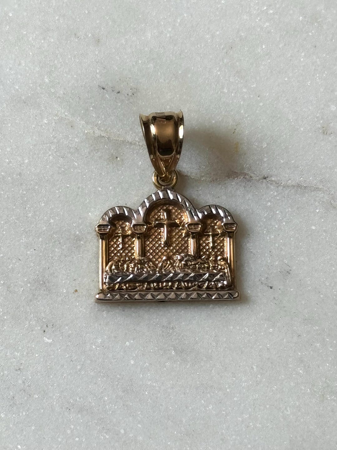Vintage 10 Karat Gold Last Supper Charm, 10 Karat Gold Charm, Vintage ...