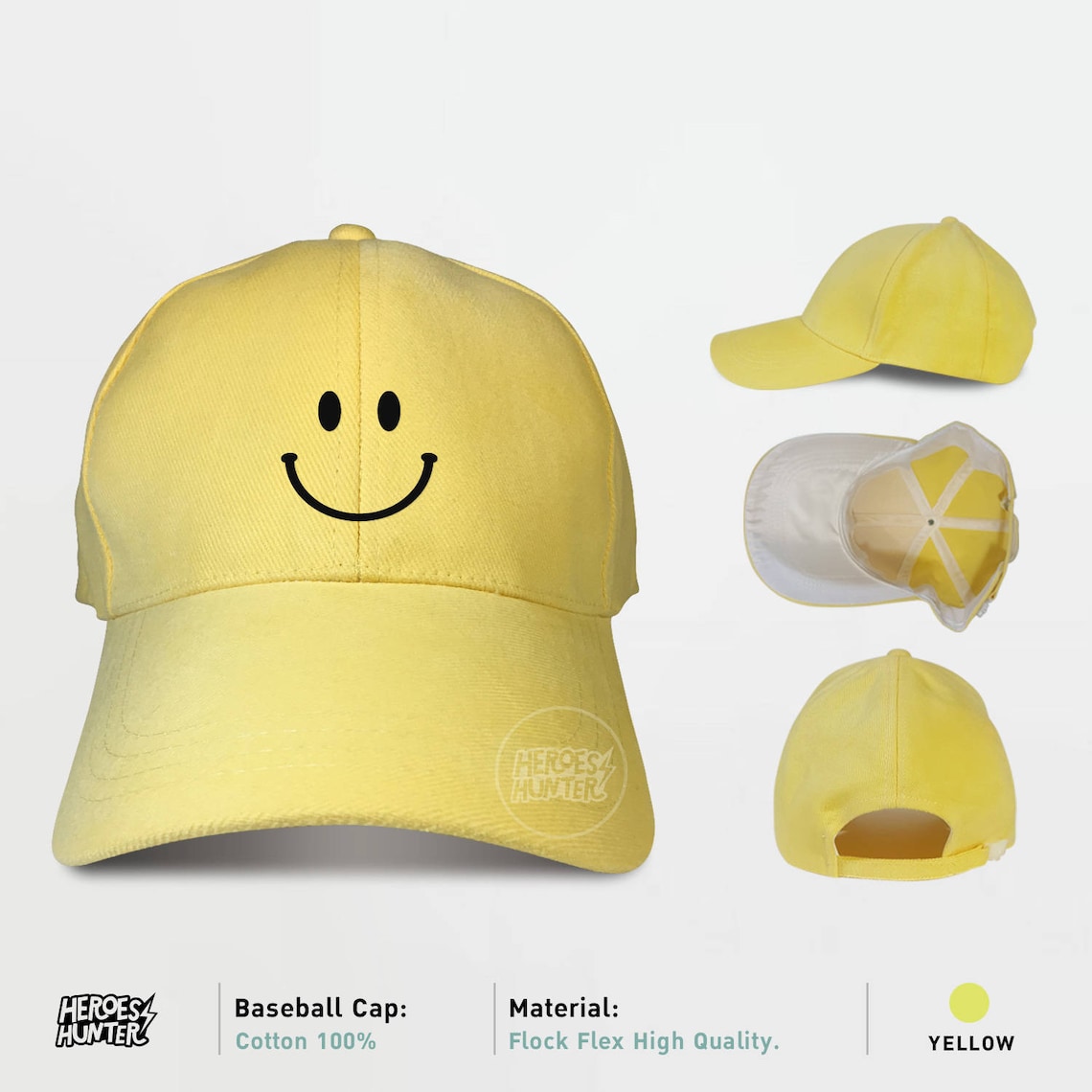 Smiley Happy Face Baseball Caps Smiley Caps Tumblr Caps - Etsy