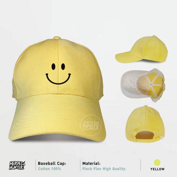 Smiley Happy Face Baseball Caps Smiley Caps Tumblr Caps | Etsy