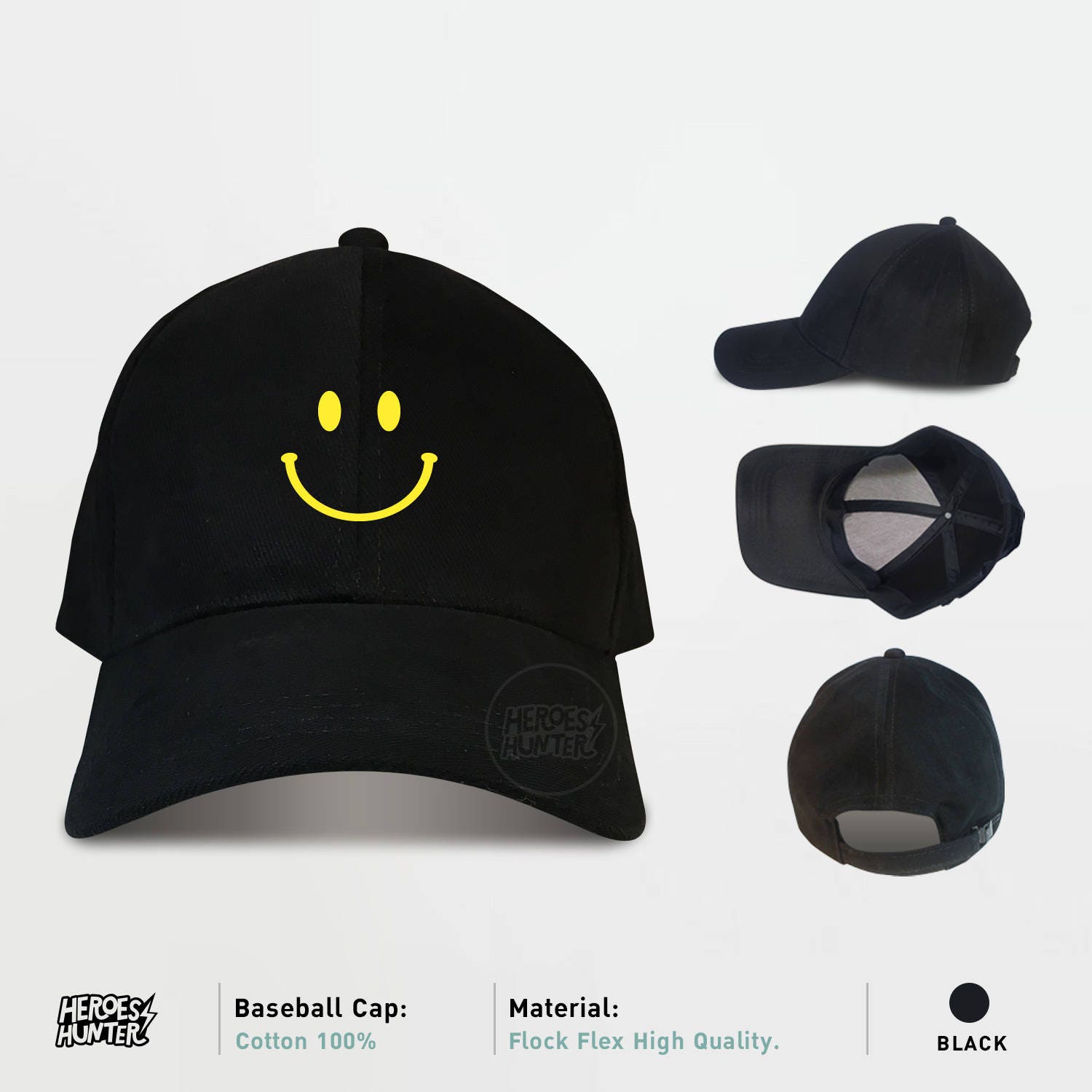 Smiley Happy Face Baseball Caps Smiley Caps Tumblr Caps - Etsy