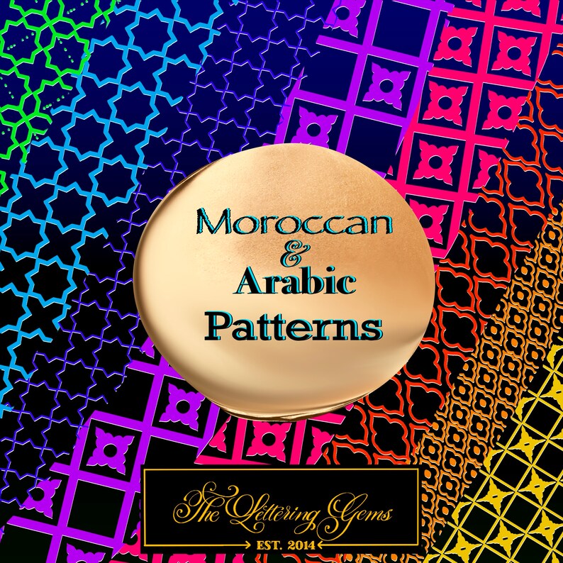Buy PROCREATE STAMPS Moroccan Patterns Procreatebrushes Online in India - Etsy