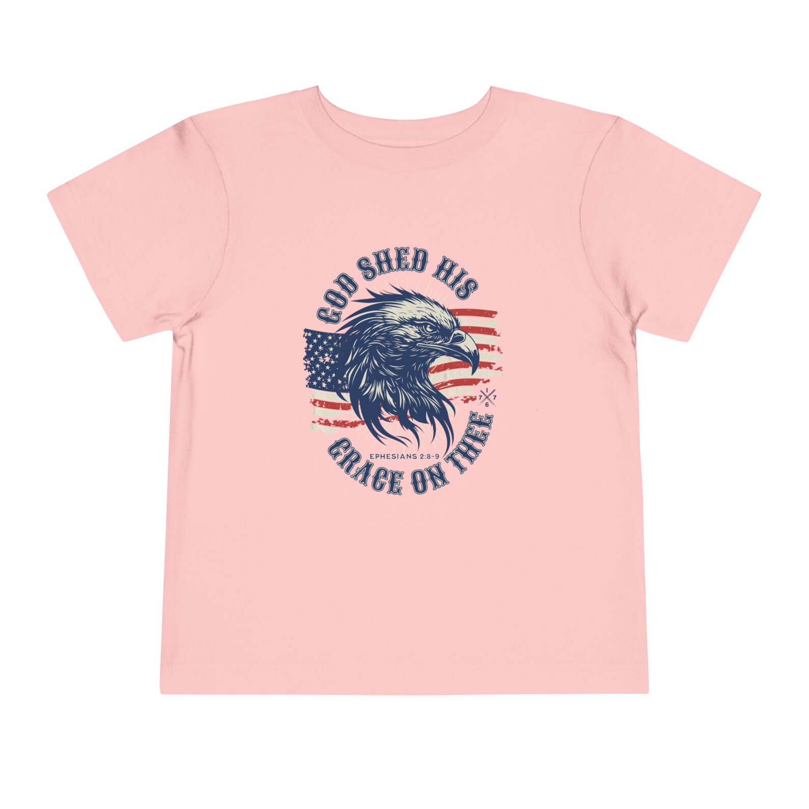 God Shed His Grace on Thee Ephesians 2:8-9 Toddler Unisex Short Sleeve ...