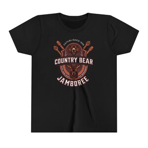 Country Bear Jamboree Wall Youth Unisex Short Sleeve Jersey T-shirt ...