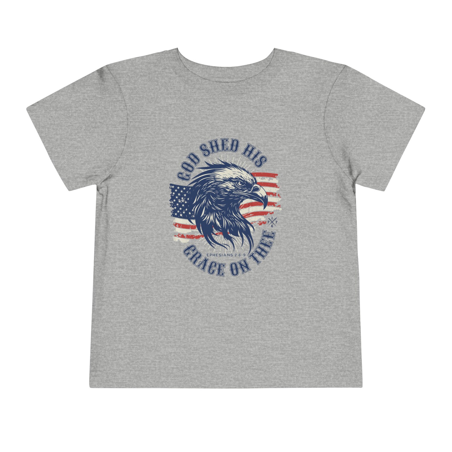 God Shed His Grace on Thee Ephesians 2:8-9 Toddler Unisex Short Sleeve ...