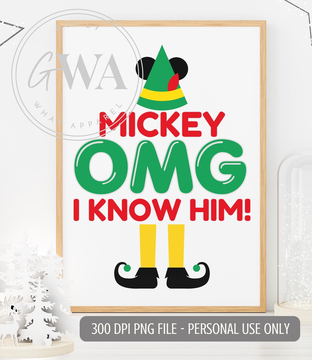 Mickey OMG I Know Him Digital Download Personal Use Only Christmas PNG ...