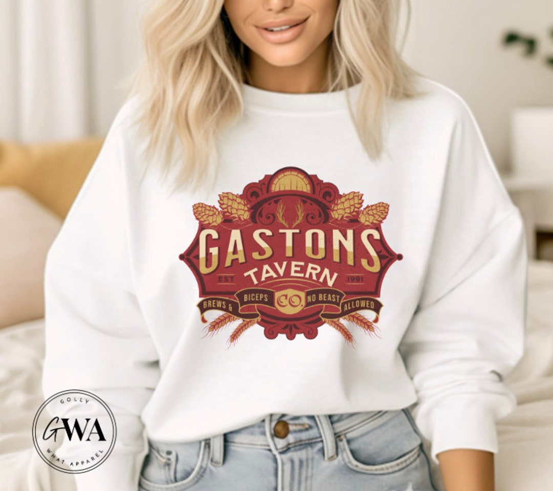 Gaston's Tavern No Beasts Allowed Adult Unisex Crewneck Sweatshirt ...