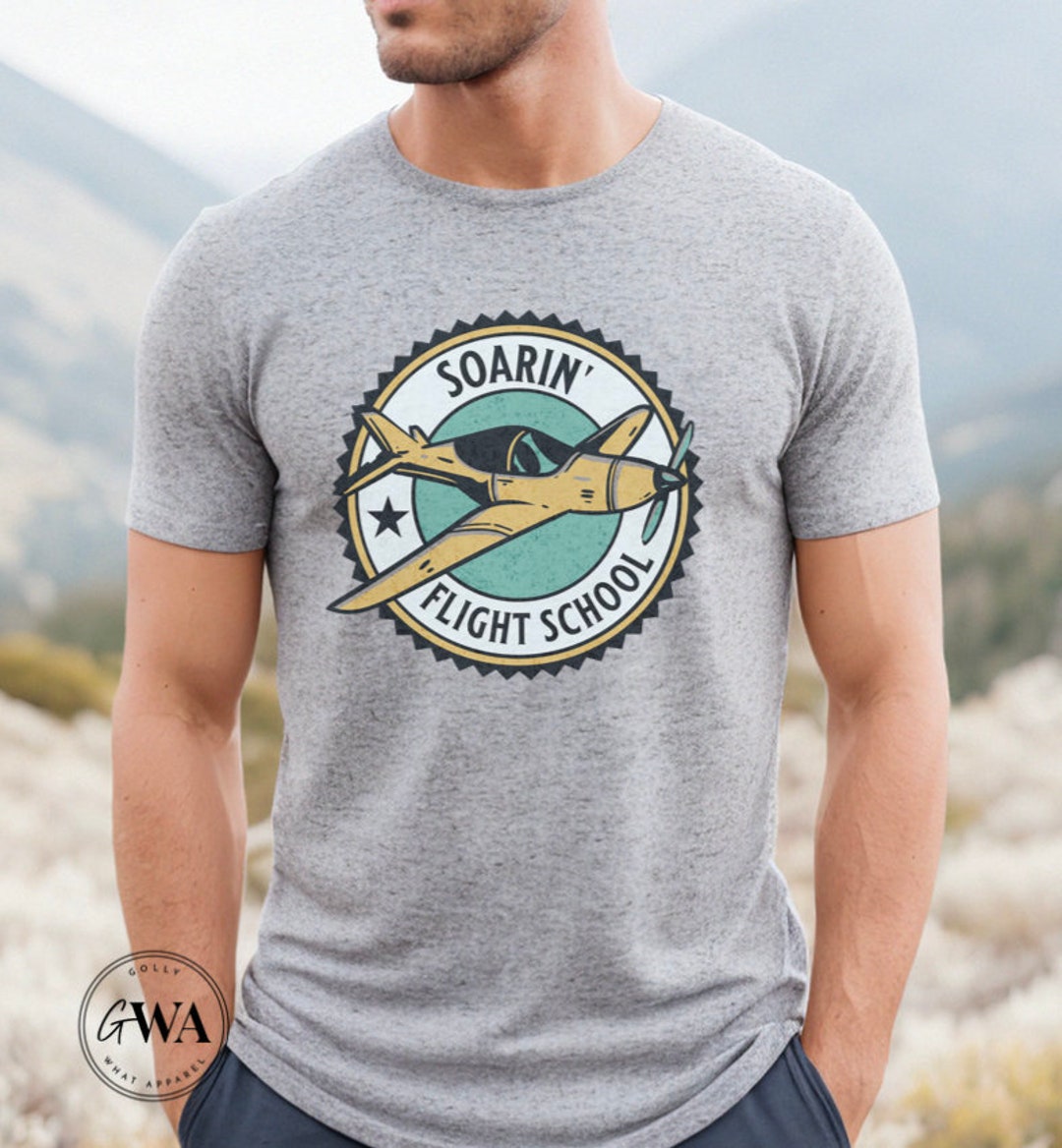 Soarin' Flight School Adult Unisex Short Sleeve Jersey T-shirt (AT140 ...