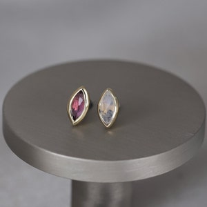 NEW ‣ Aura • Flat Back BEATTI Natural Gemstone Threadless Ends ...