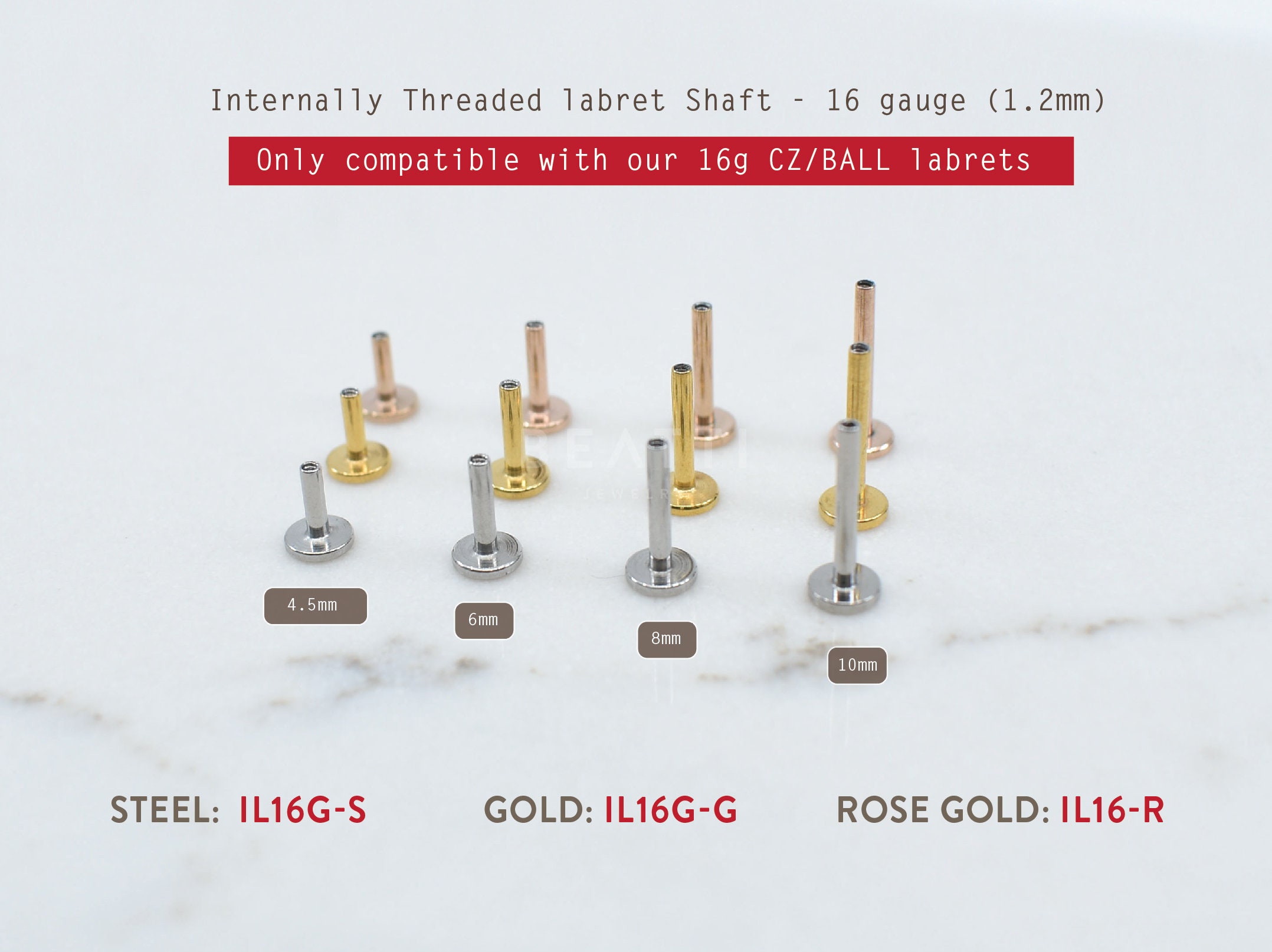 Parts and Back Replacements Piercing Parts Replacement Bars | Etsy