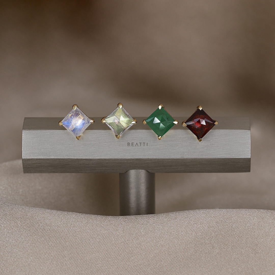 Kaya • BEATTI Natural Gemstone Threadless Ends • Garnet, Aventurine ...