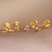 NEW ‣ 16G/18G/20G • Tiny Sparkly Golden Honey CZ Threadless Push Pin ...