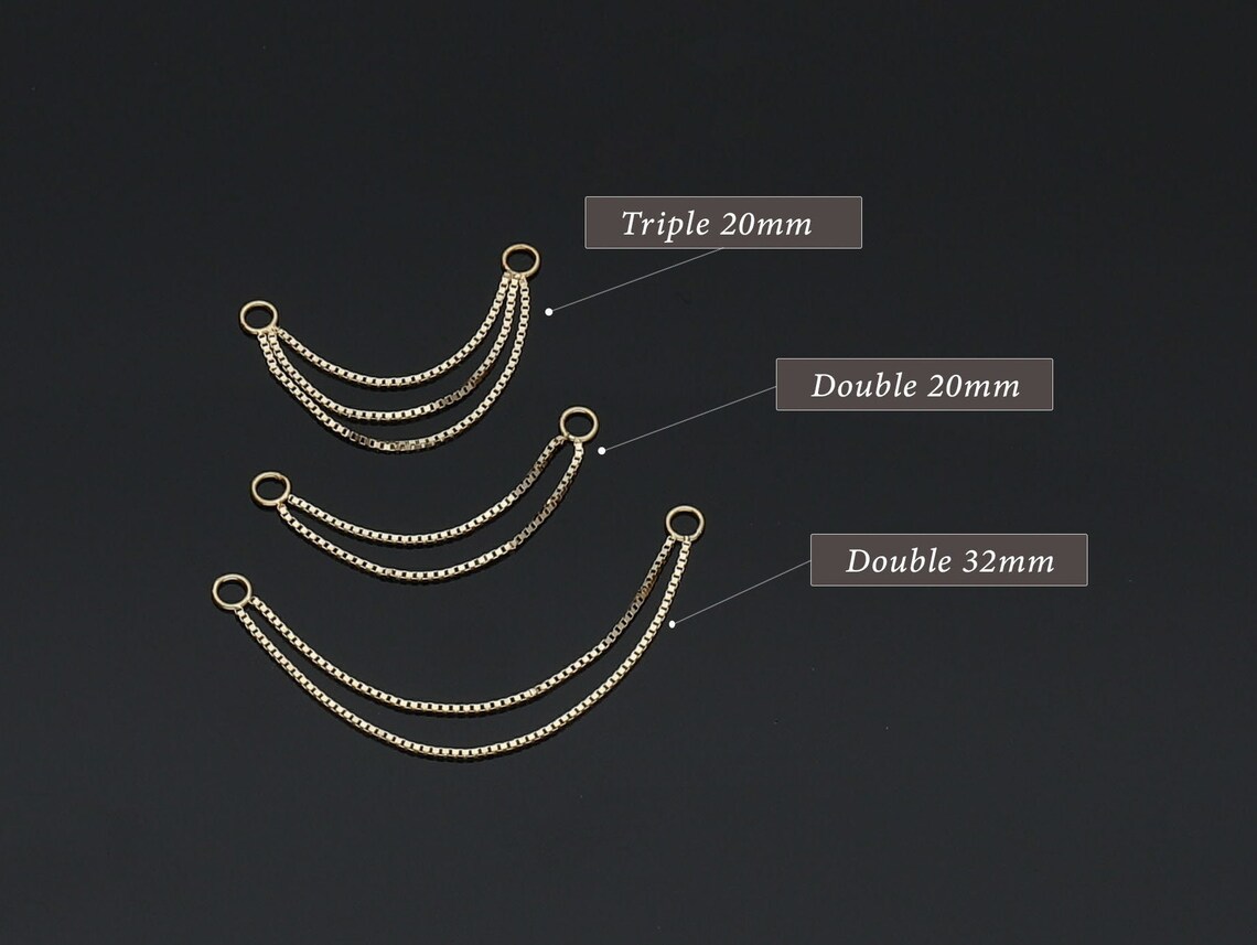 NEW Vicenza 14K Solid Gold Box Chain Attachment 14K Gold - Etsy