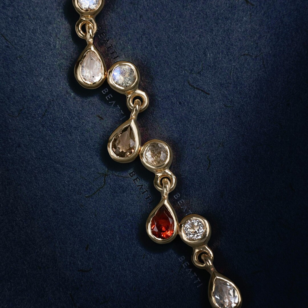 NEW ‣ Echo • 14K Solid Gold Natural Gemstone Threadless Ends • 14K ...