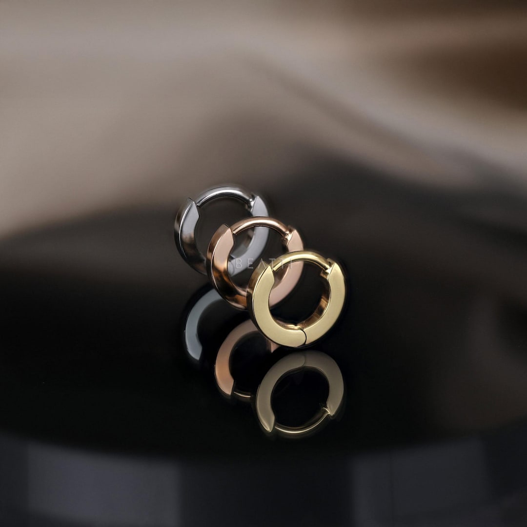 NEW ‣ Tiny 5mm Titanium Clicker Hoop • Verified Titanium Hoop • Covered ...