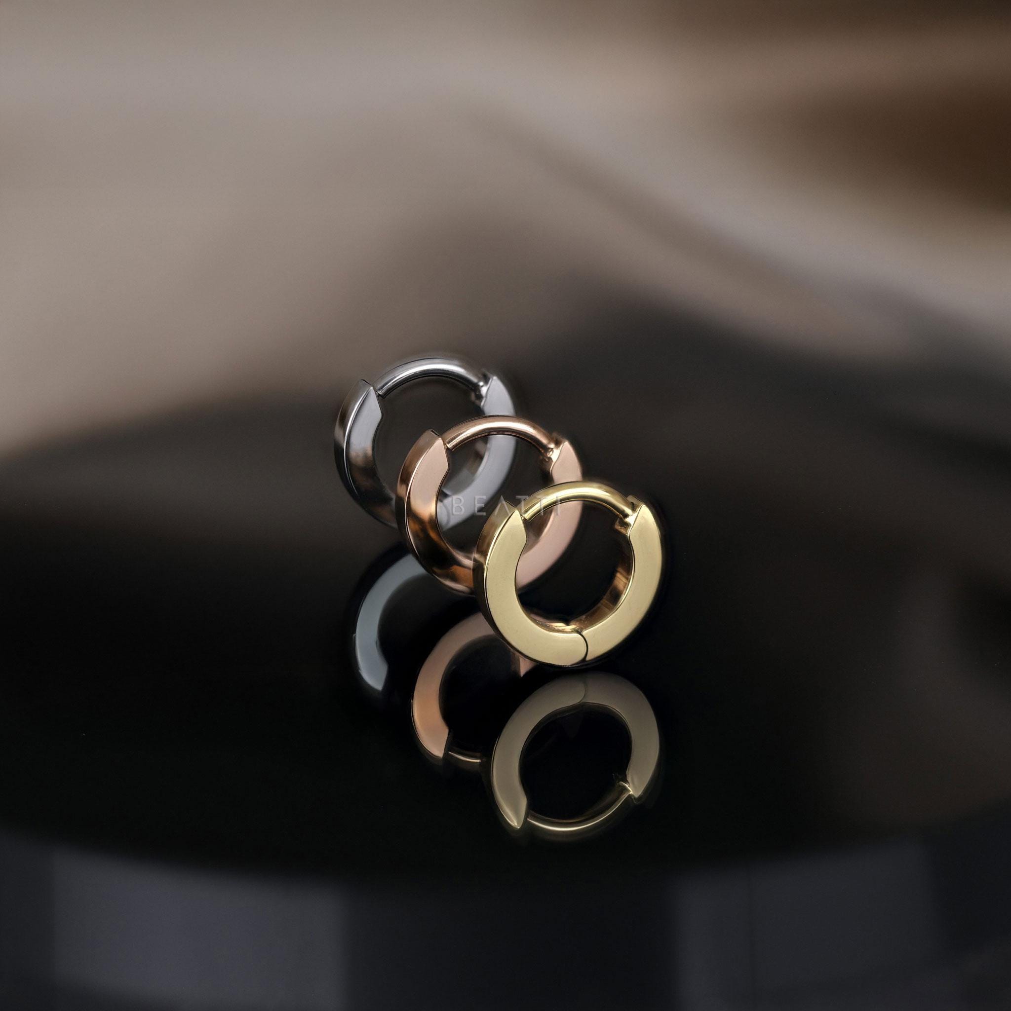 NEW ‣ Tiny 5mm Titanium Clicker Hoop • Verified Titanium Hoop • Covered ...