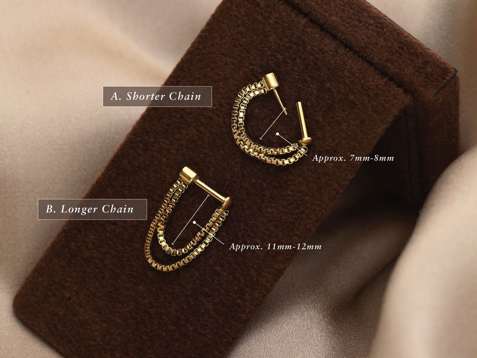 NEW BEATTI Draping Chain Collection Double Chain Theadless - Etsy