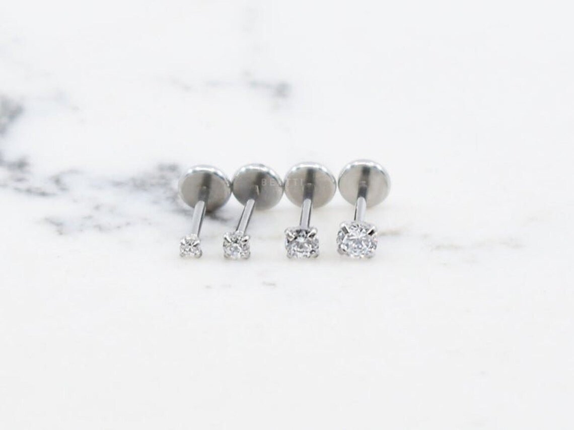 20G Tiny Threadless Push Pin Labret Stud 1.5mm 3mm - Etsy
