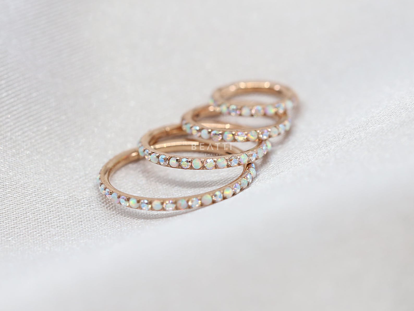 16G 18G 20G Magical Iridescent Clicker Fire White Opal Rainbow CZ ...