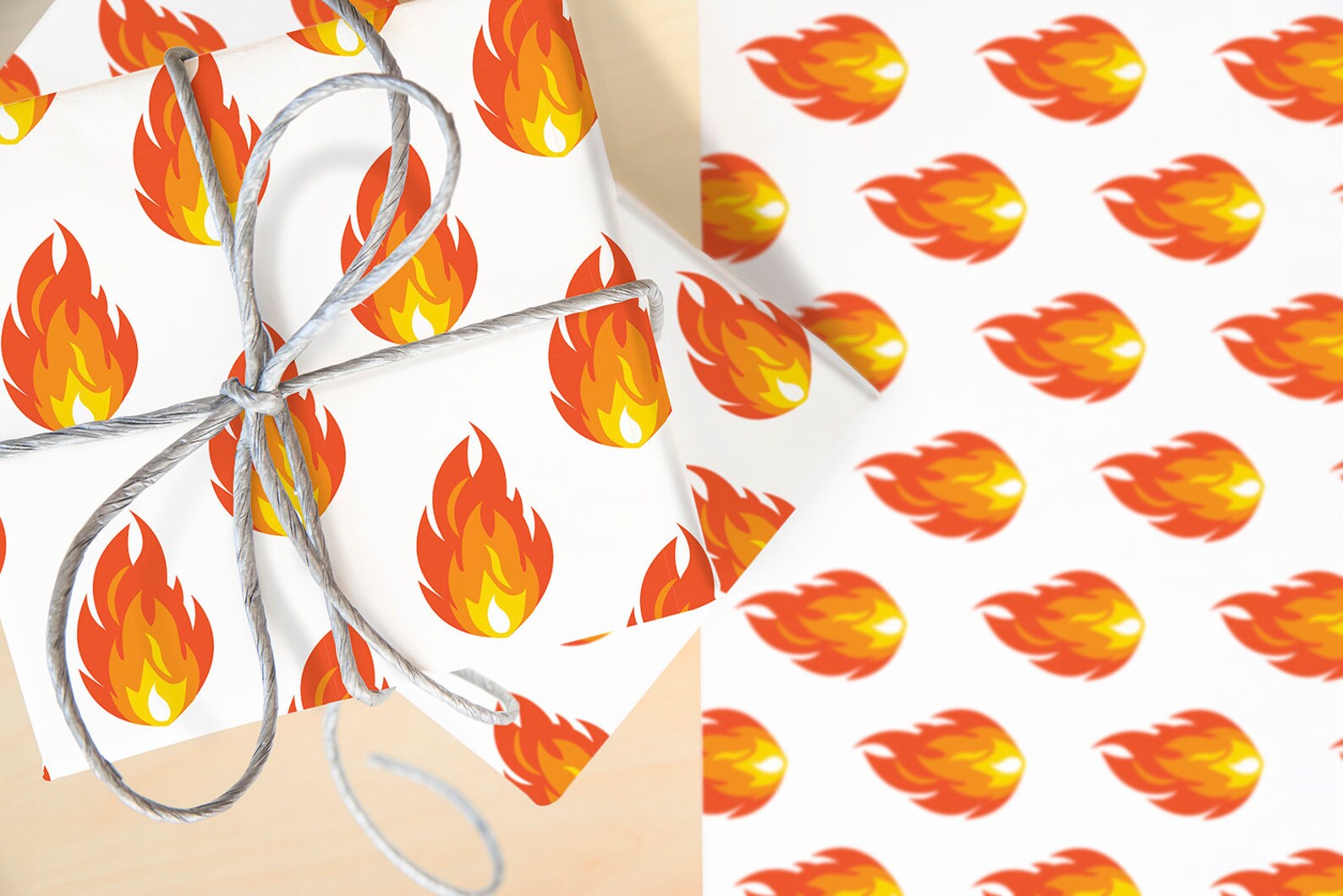 Fire Emoji Wrapping Paper, Lit Wrapping Paper, Funny Wrapping Paper ...