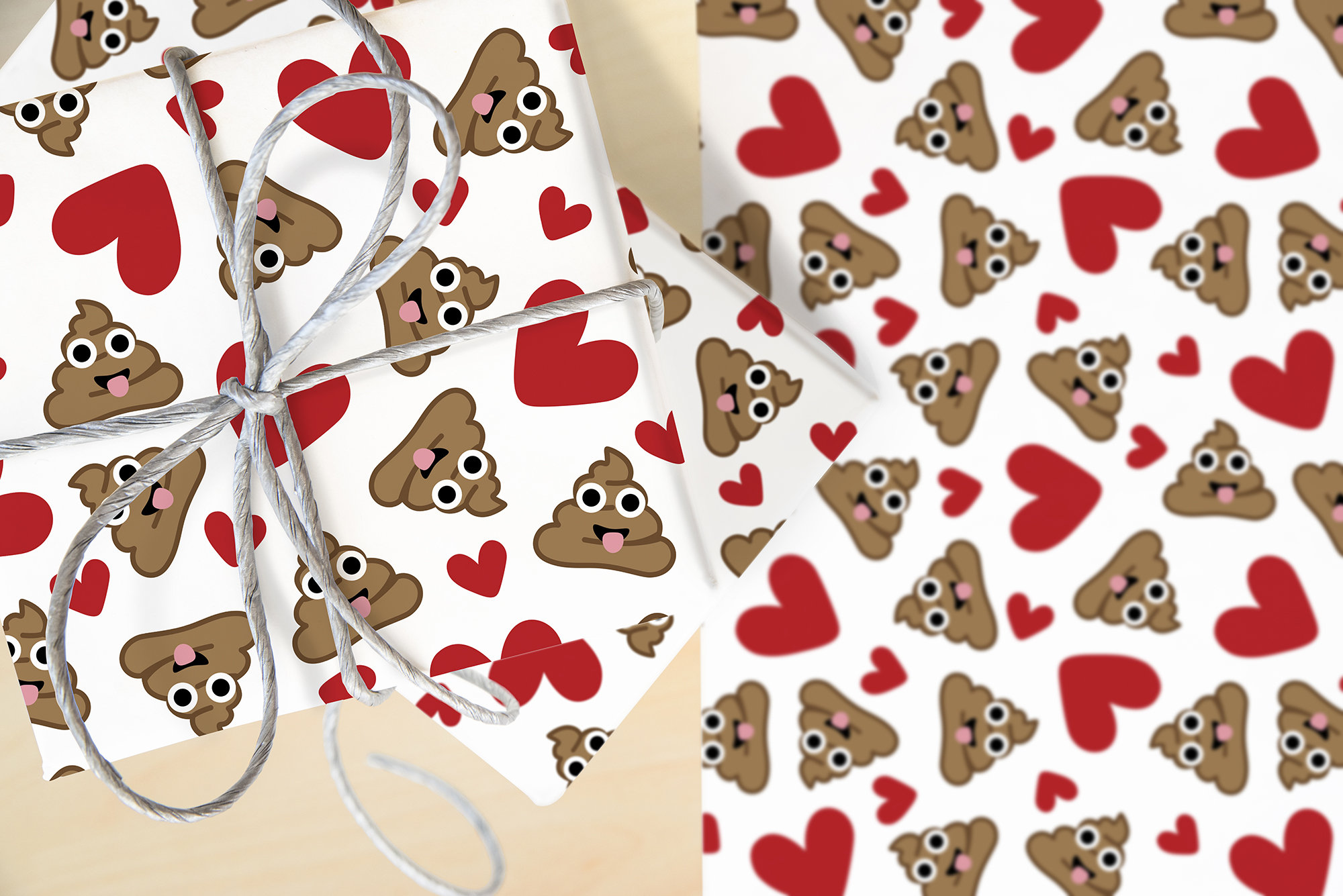 Poop Emoji Wrapping Paper, Poop Wrapping Paper, Funny Wrapping Paper ...