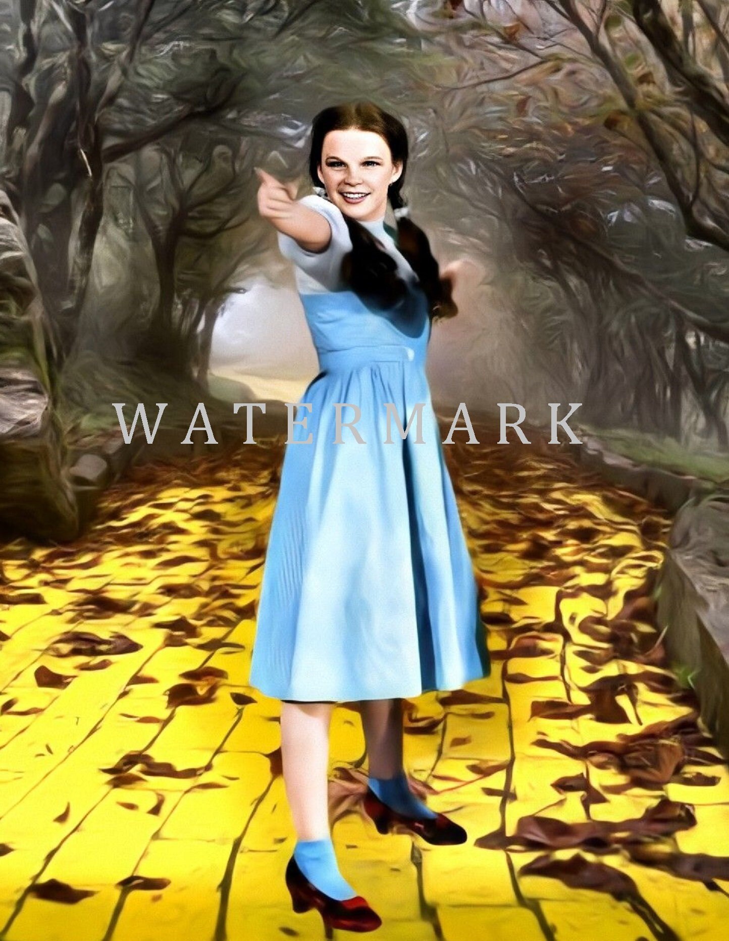 Custom DIGITAL DOWNLOAD Colorized "digital Oil Painting" of Judy ...