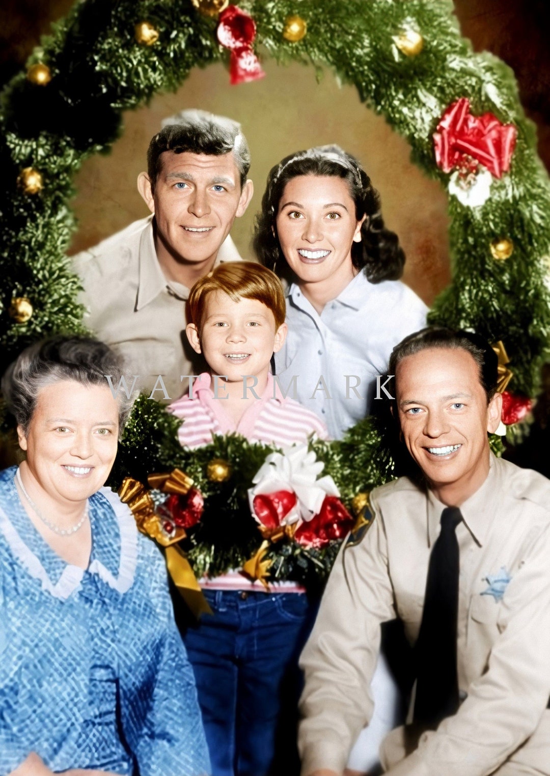 The Andy Griffith Show Custom COLORIZED Andy Griffith Christmas DIGITAL ...