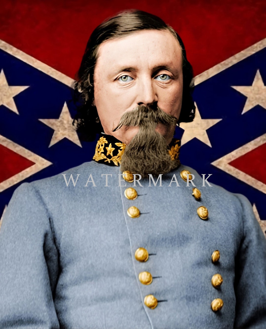 Confederate General George Pickett Custom Digital Oil Painting - Etsy