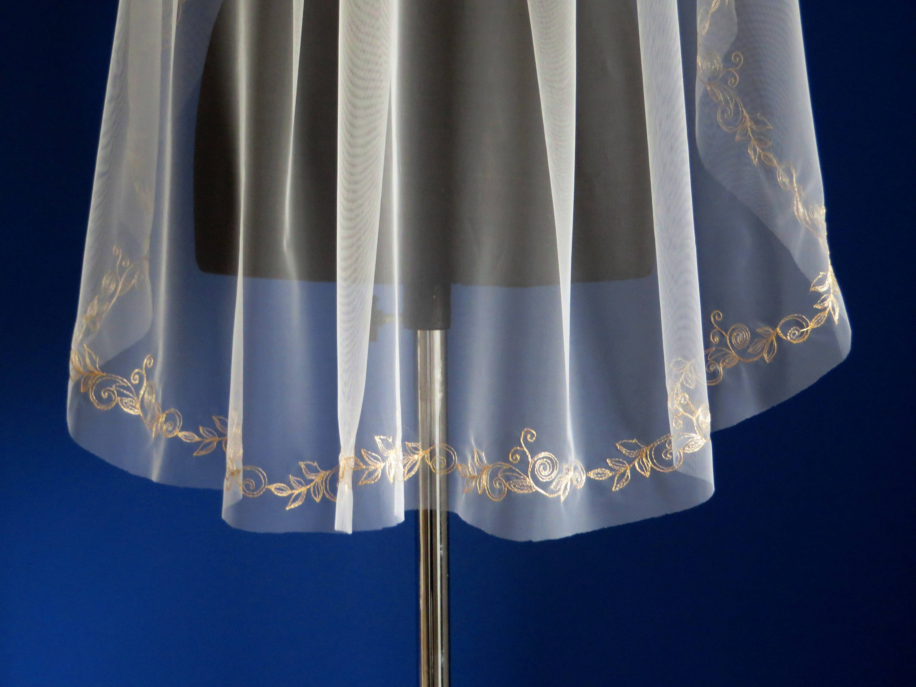 Gold Wedding Veil Gold Lace Veil Embroidered Bridal Veil | Etsy