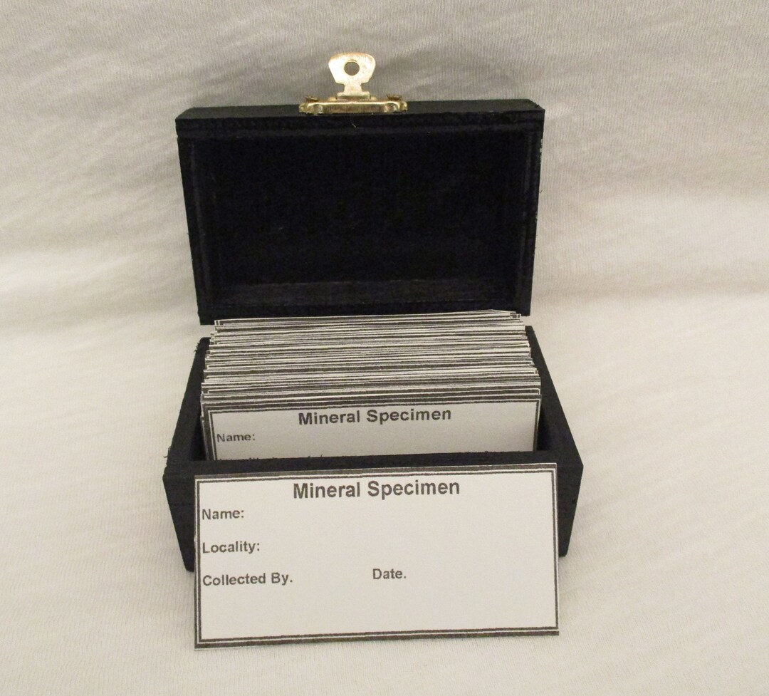 120 - Mneral Specimen Identification Labels With A Wooden Box 10325x ...