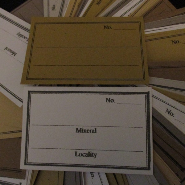 Mineral Specimen Labels - Etsy UK