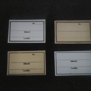 50-assorted Mineral Identification Labels Misc-1200f - Etsy